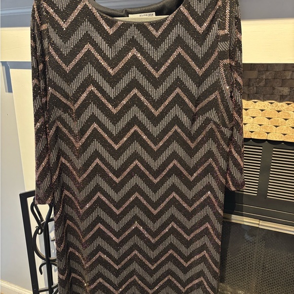 Studio One | Dresses | Studio One Black And Gray Sheath Dress With ...